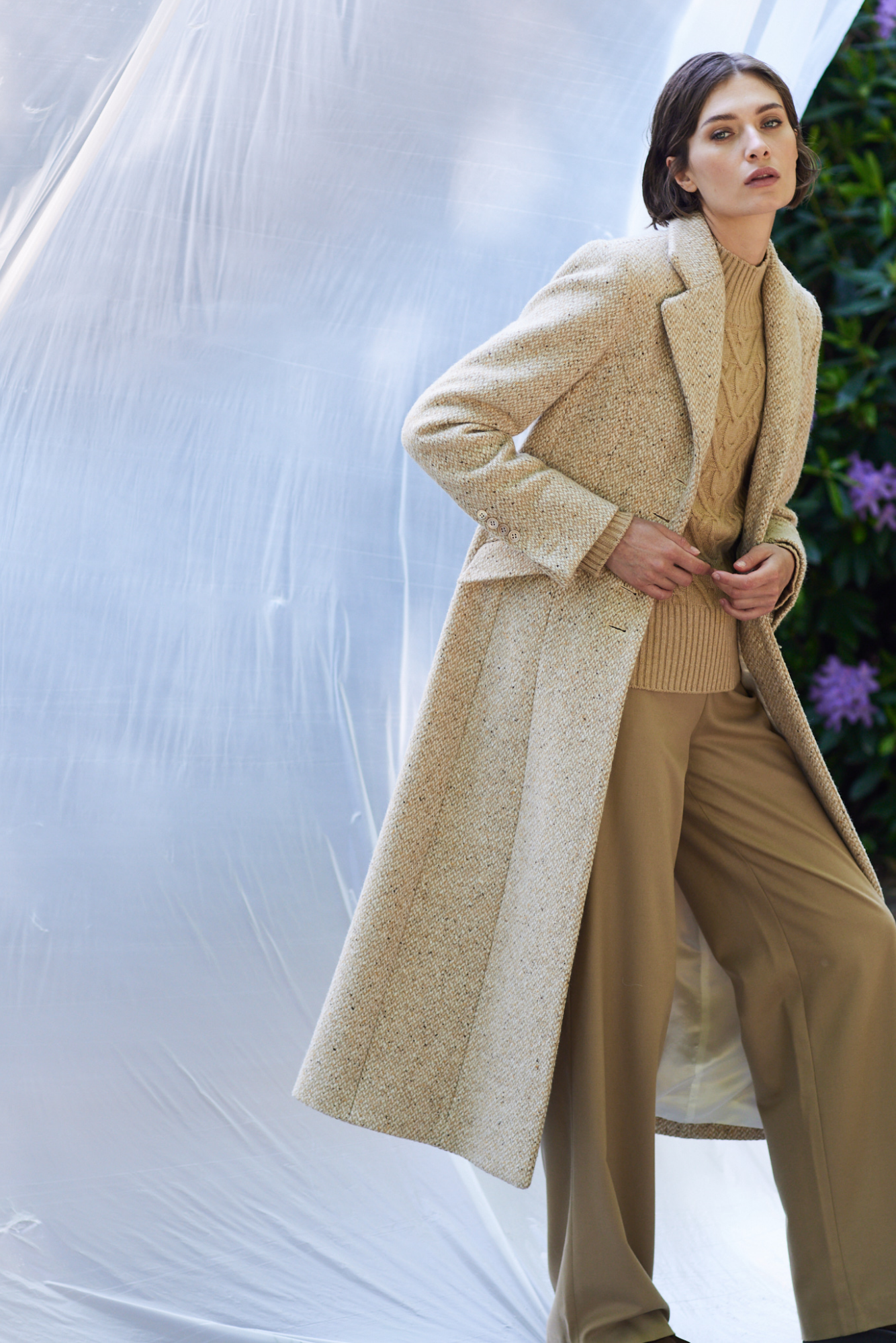 ITALIAN FLANNEL WOOL TROUSERS JANICE