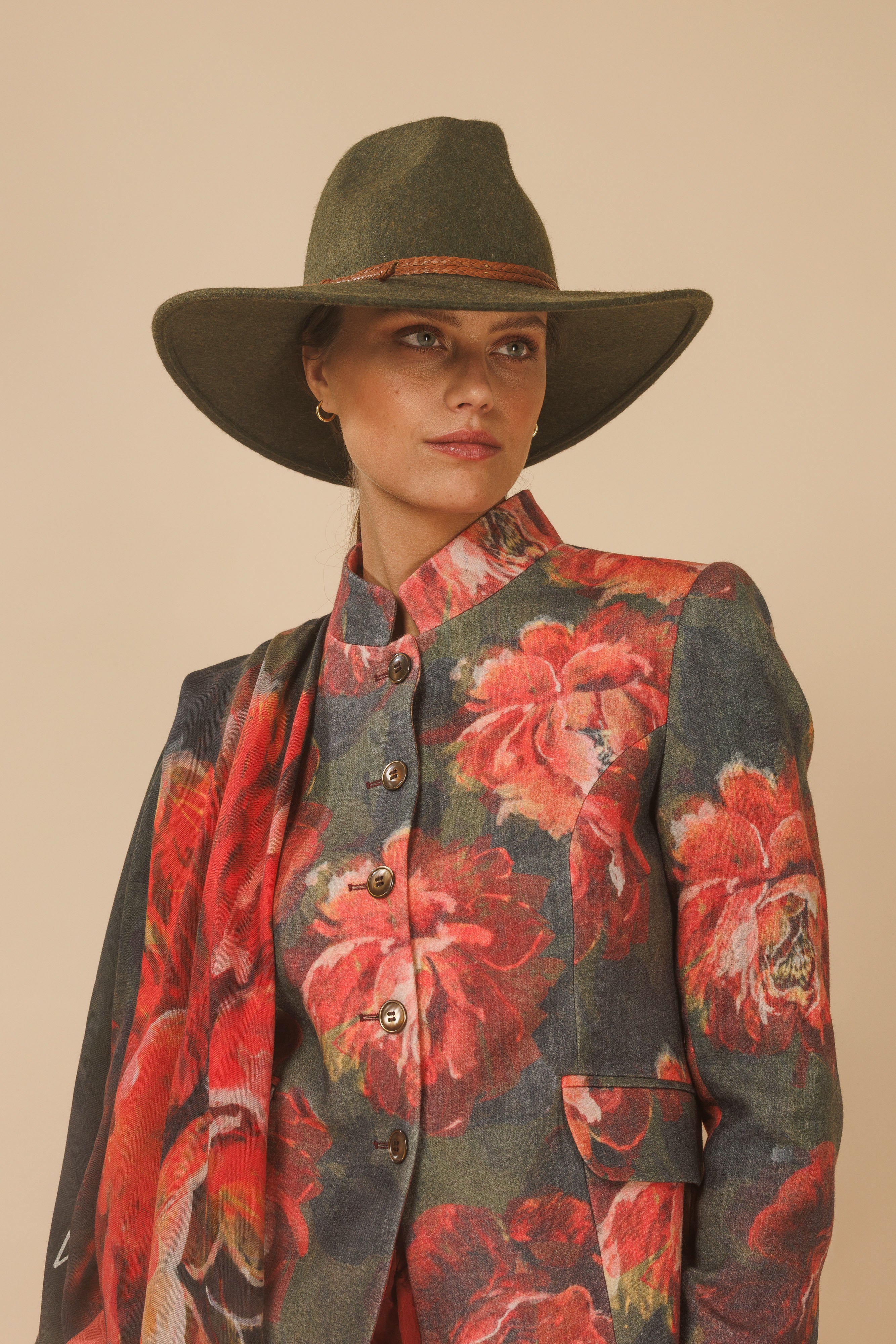FLOWER PRINT WOOL JACKET DAKOTA | SCAPA OFFICIAL | JACKETS